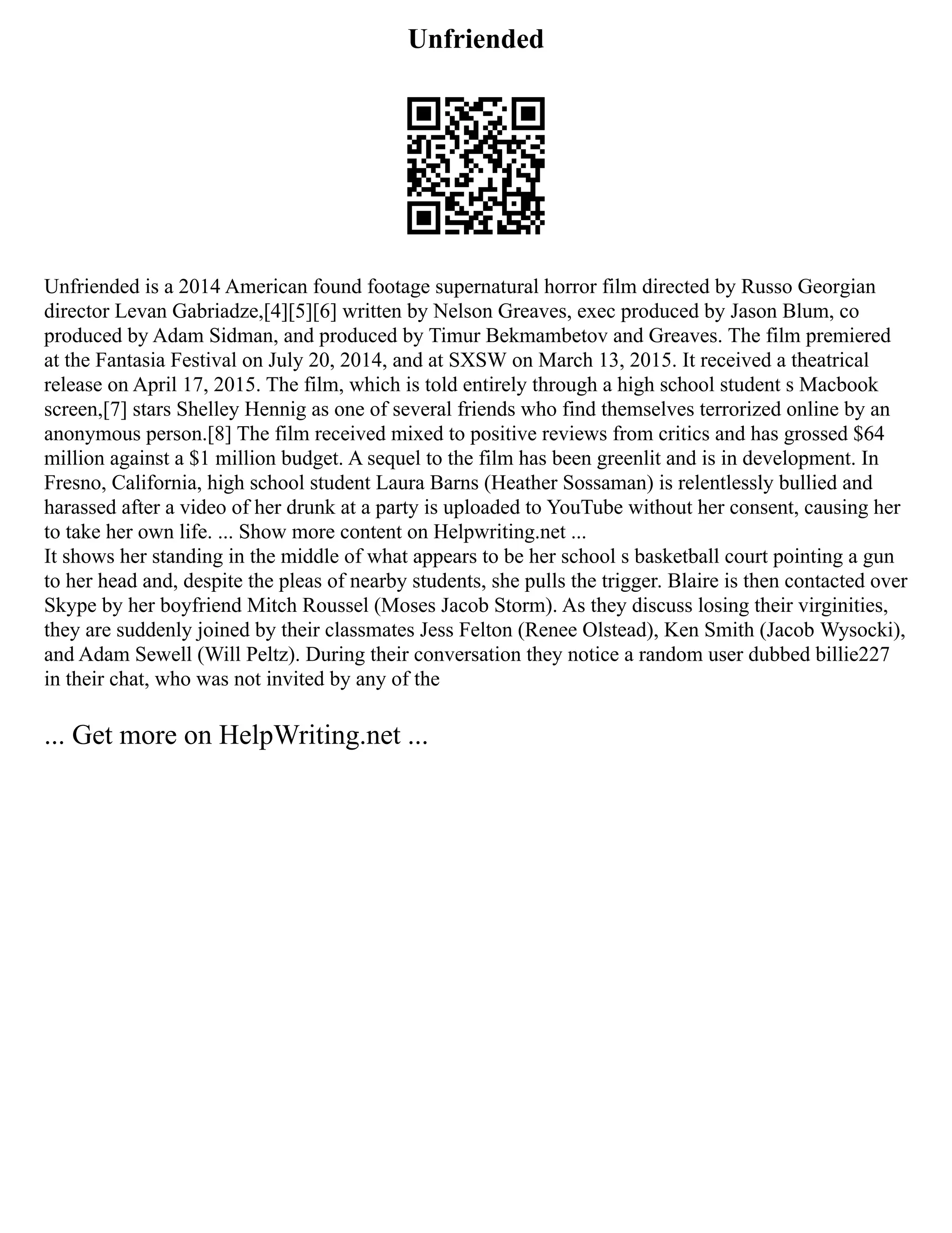 High School Community Service Essay Example - P | PDF