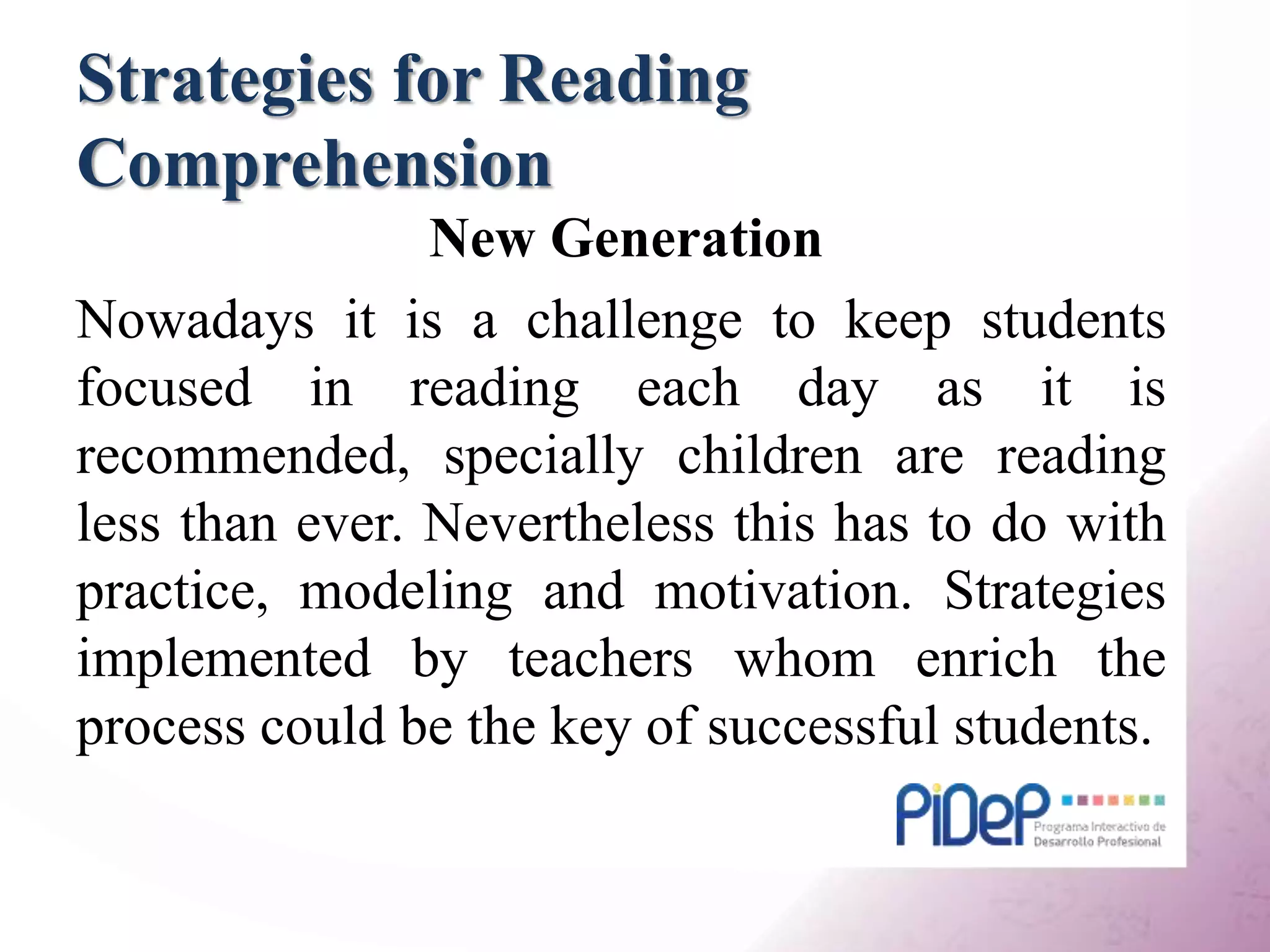 High school comprehension as a process | PPT