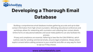 High School Counselor Email List Driving Collaboration in Education | PPT
