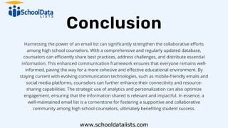 High School Counselor Email List Driving Collaboration in Education | PPT