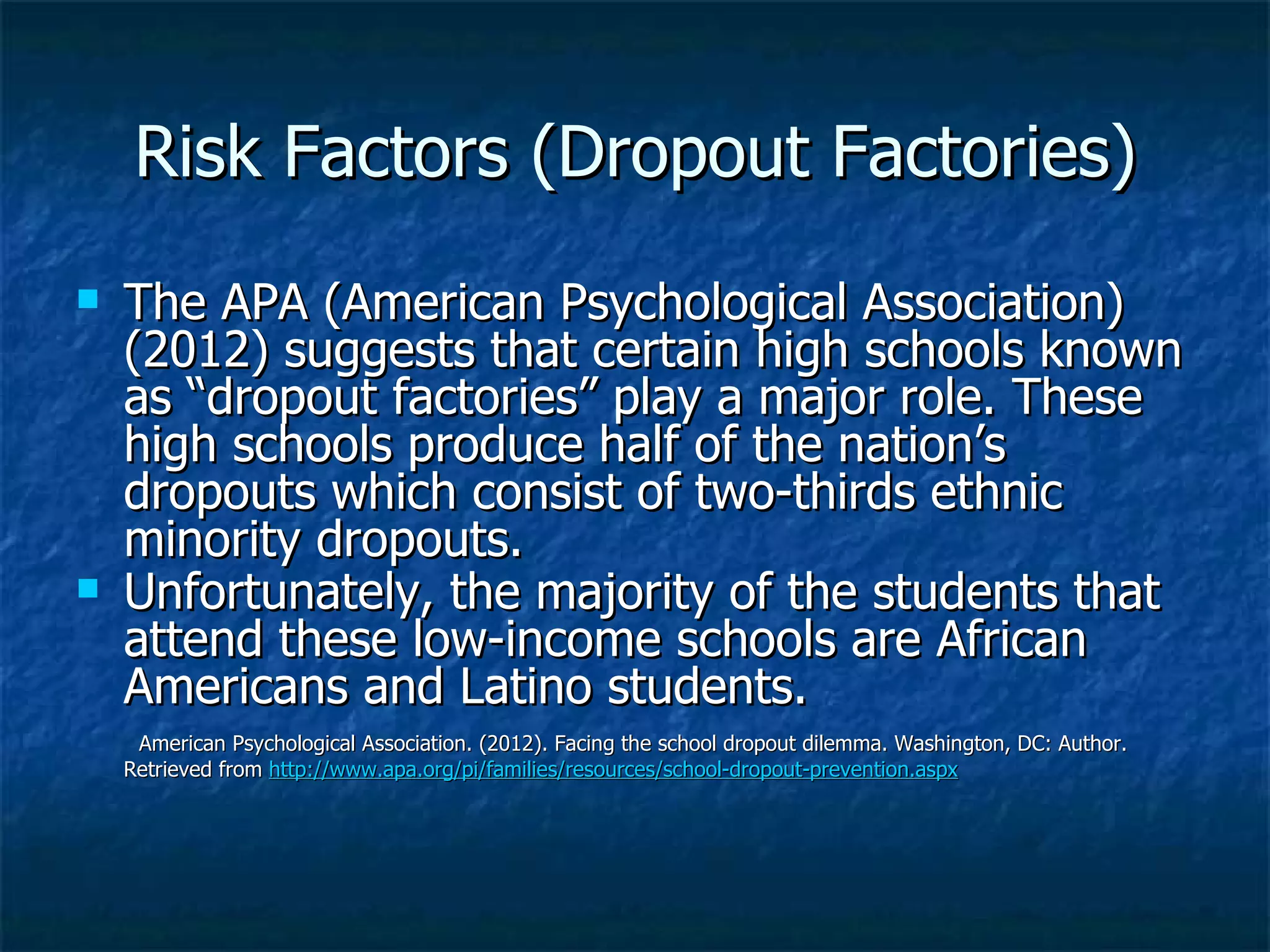 High school dropouts | PPT