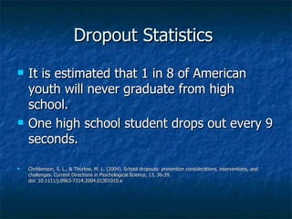 High school dropouts | PPT