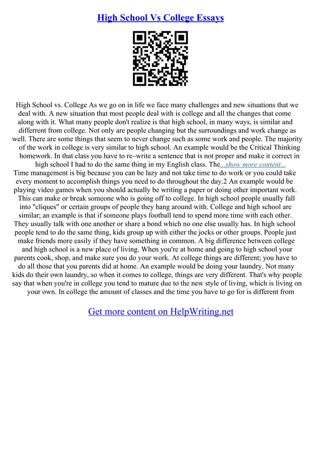 High School Essay Format | PDF
