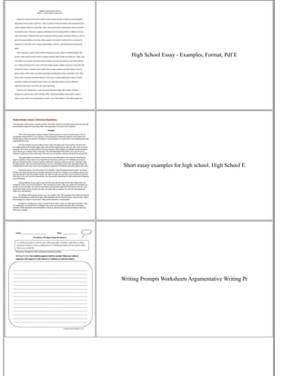 high school essay writing prompts.pdfHigh School Essay Writing Prompts ...