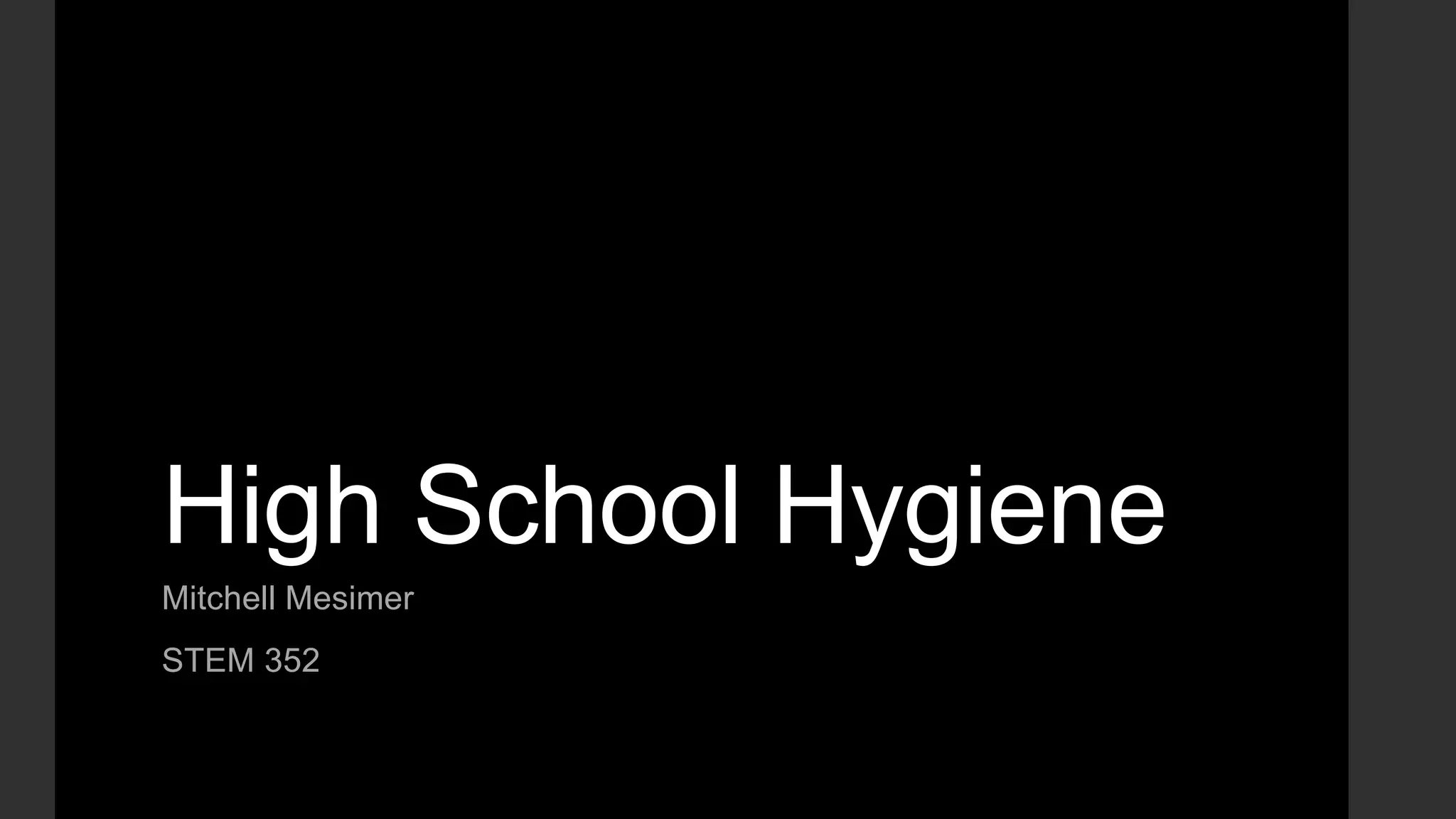 High school hygiene | PPTX