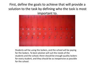 High school locker process | PPTX