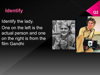Mahatma gandhi quiz for high school students | PPTX