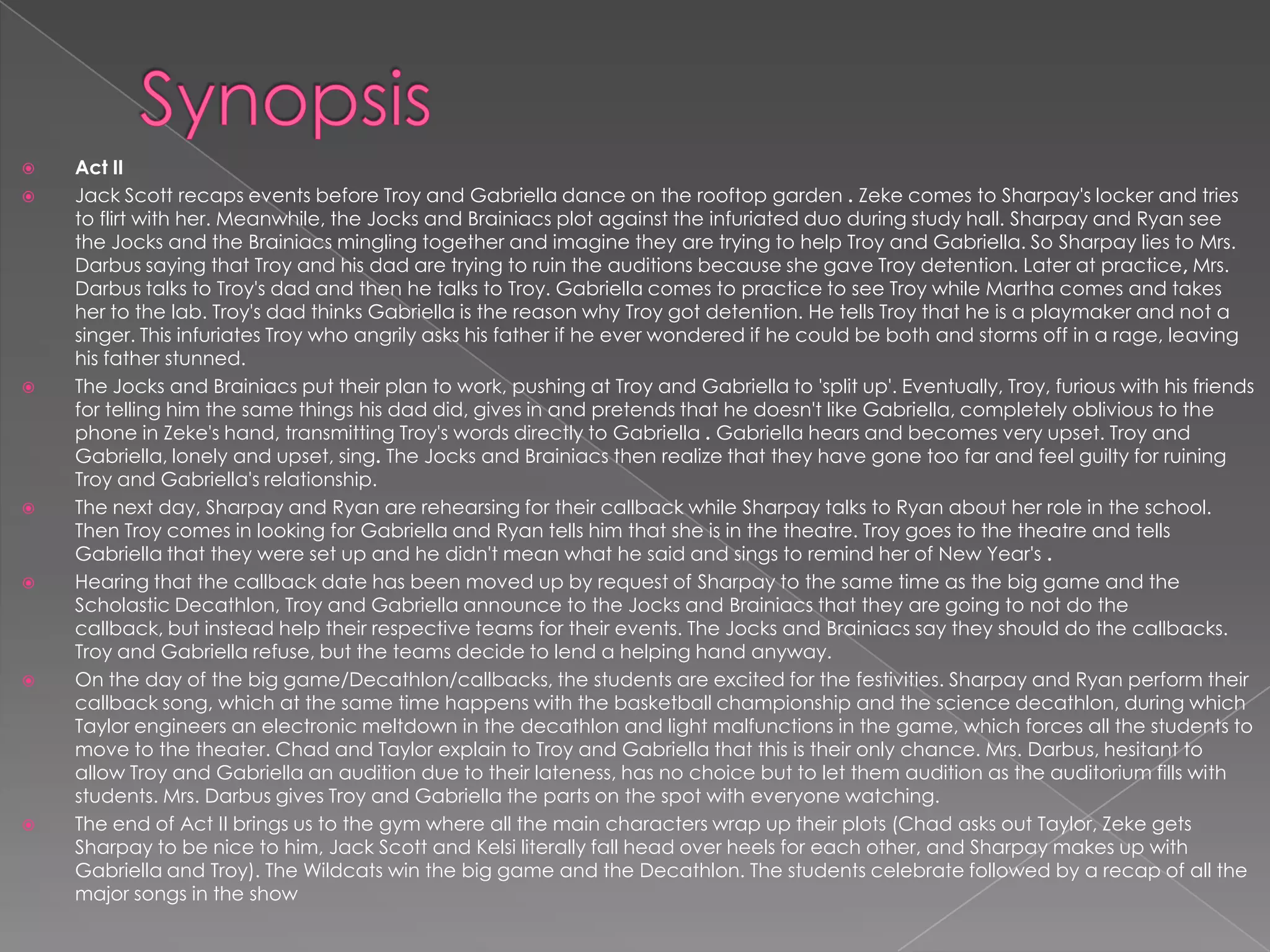 High school musical | PPTX | Television | Entertainment