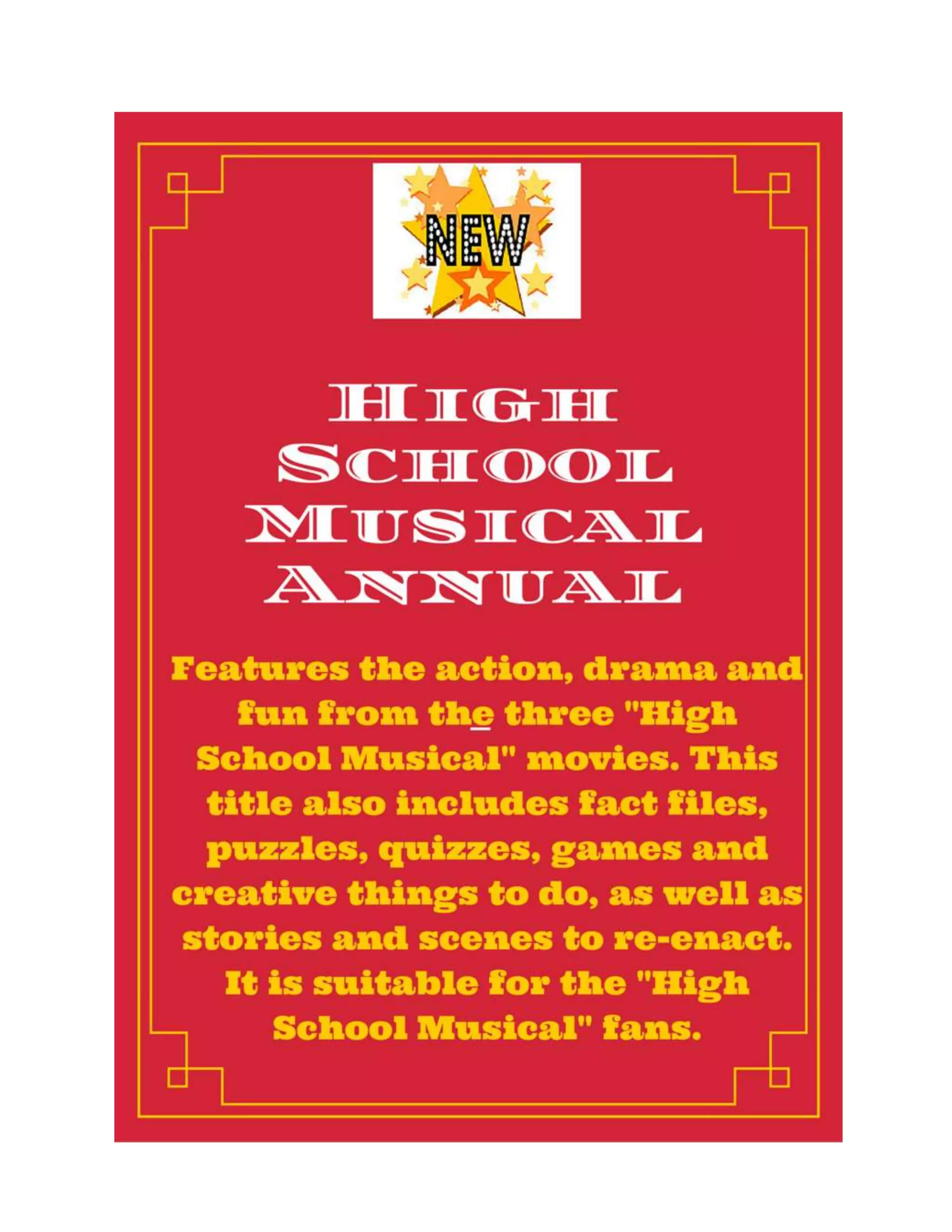 High school musical annual | DOCX