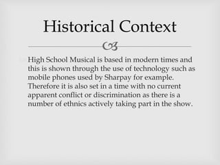 High school musical research task | PPT