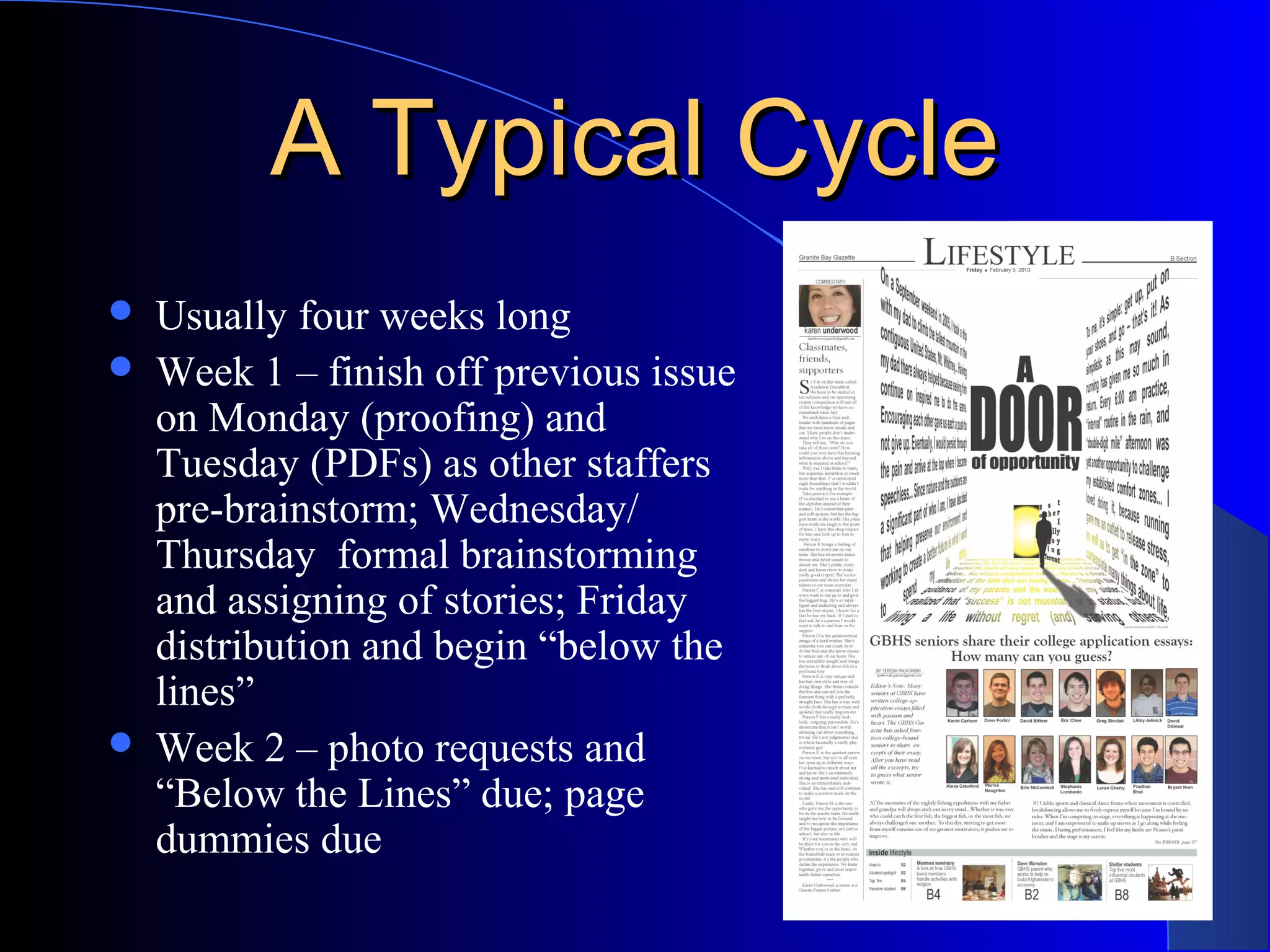 High school newspaper production | PPT