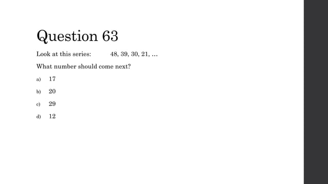 High School Placement Test: Quantitative Skills | PPT