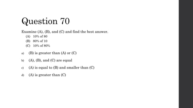 High School Placement Test: Quantitative Skills | PPT