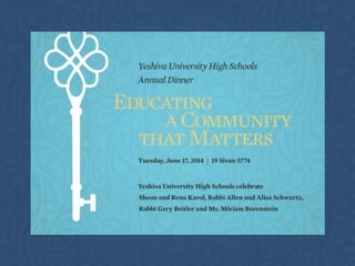 YUHS Dinner Scroll of Honor | PPT