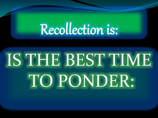 High school recollection | PPTX