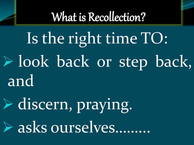 High school recollection | PPTX