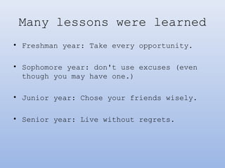 High school reflection | PPT