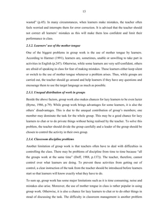 High school students perceptions of the benefits of the group work to ...