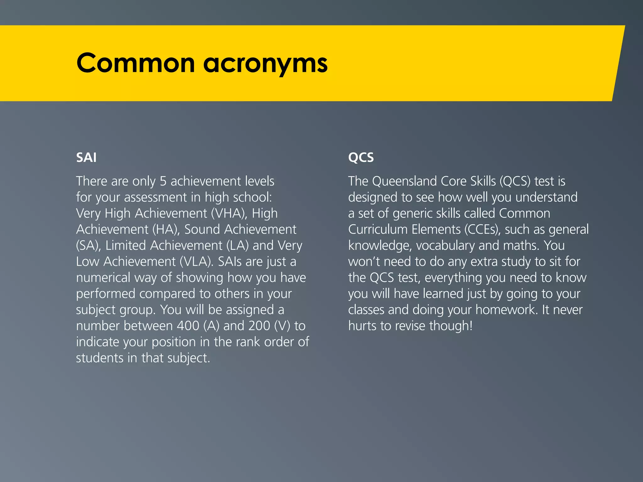 Uni acronyms every high school student needs to know | PDF ...