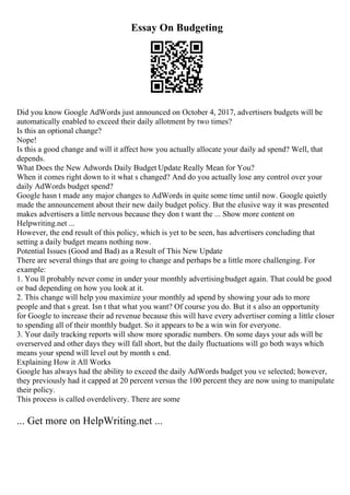 High School Vs College Essay Compare And Contrast | PDF