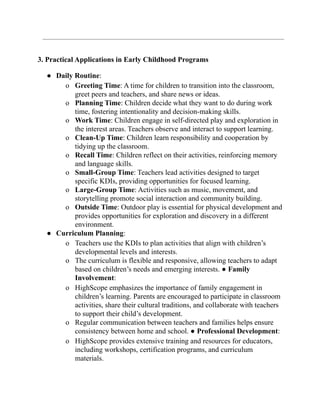 High Scope Curriculum Model, early childhood education | DOCX