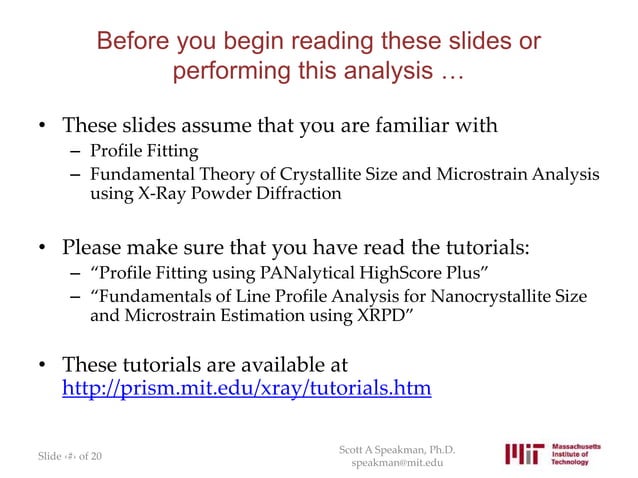 HighScore Plus for Crystallite Size Analysis.pptx