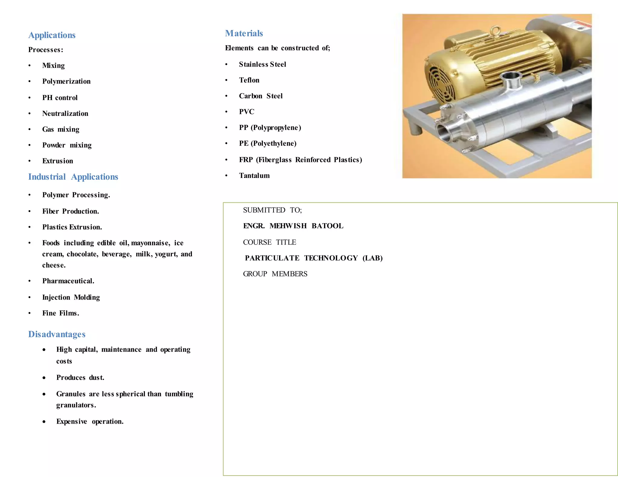 High shear mill | DOCX