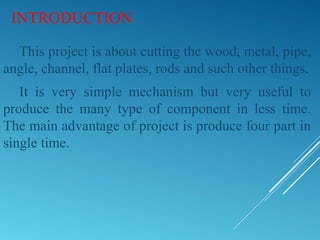 High speed 4 way haksaw machine ppt | PPT