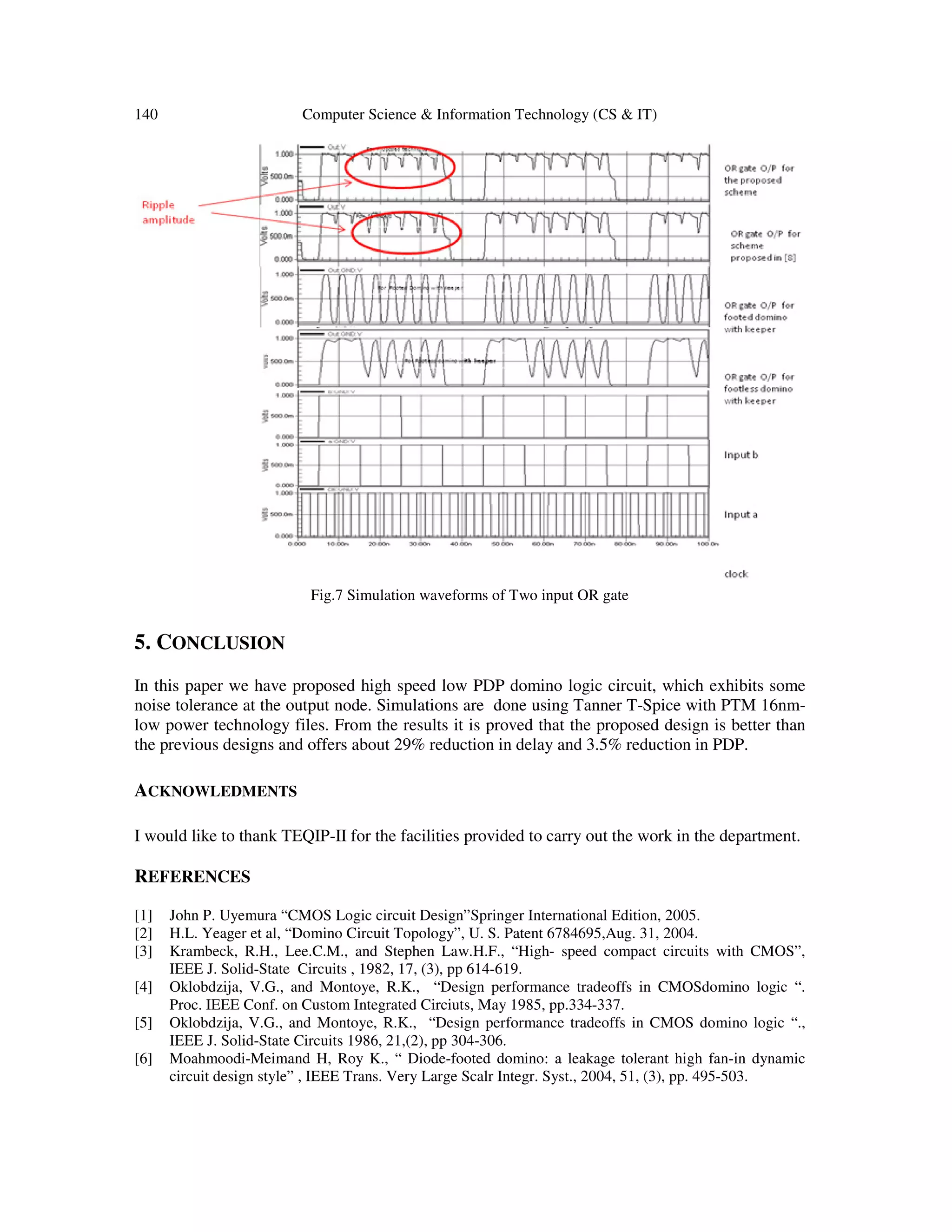 High Speed Low Power CMOS Domino or Gate Design in 16nm Technology | PDF | Consumer Electronics ...