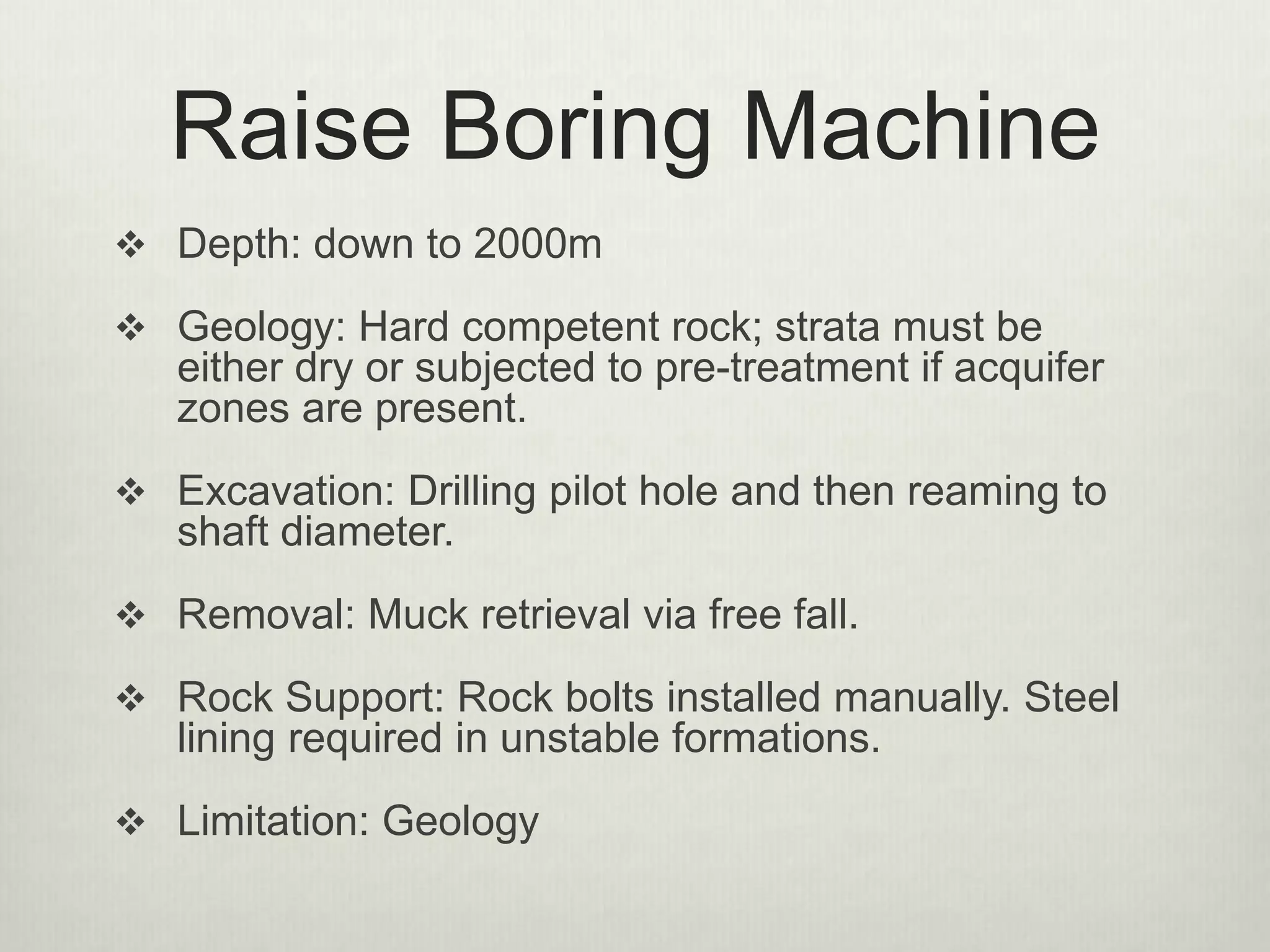 High speed mechanised shaft sinking | PPTX
