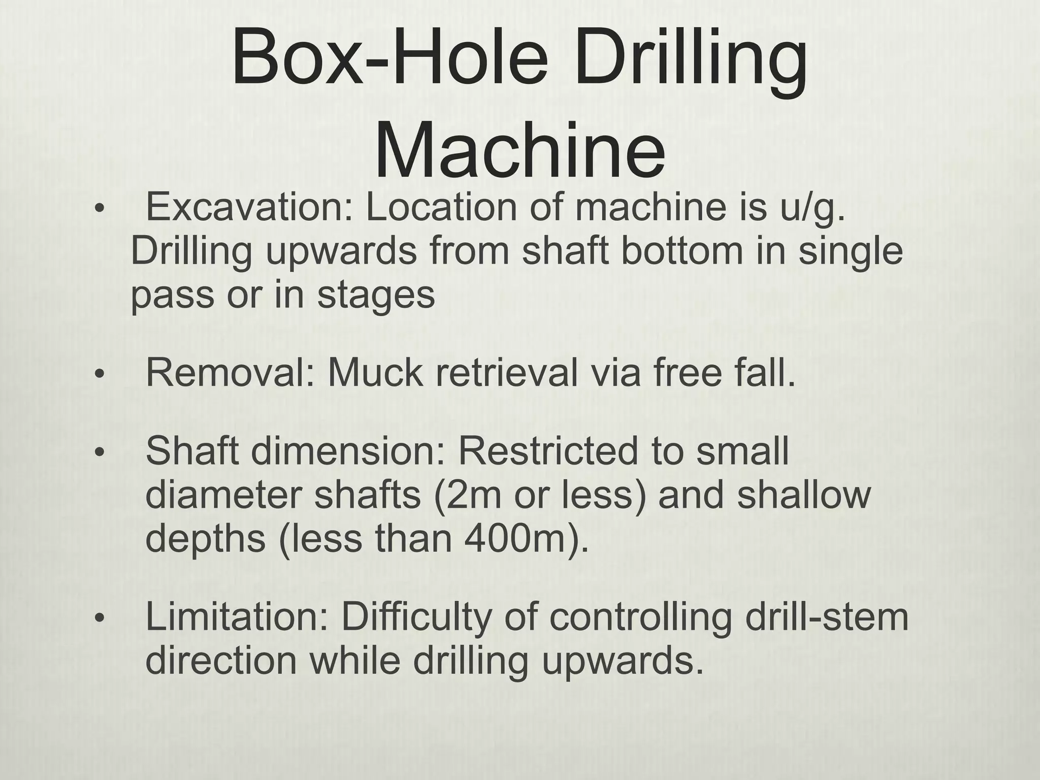 High speed mechanised shaft sinking | PPTX