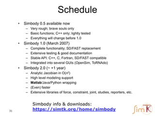 High speed multibody dynamics _ sherman_Simbody _ 2006.ppt