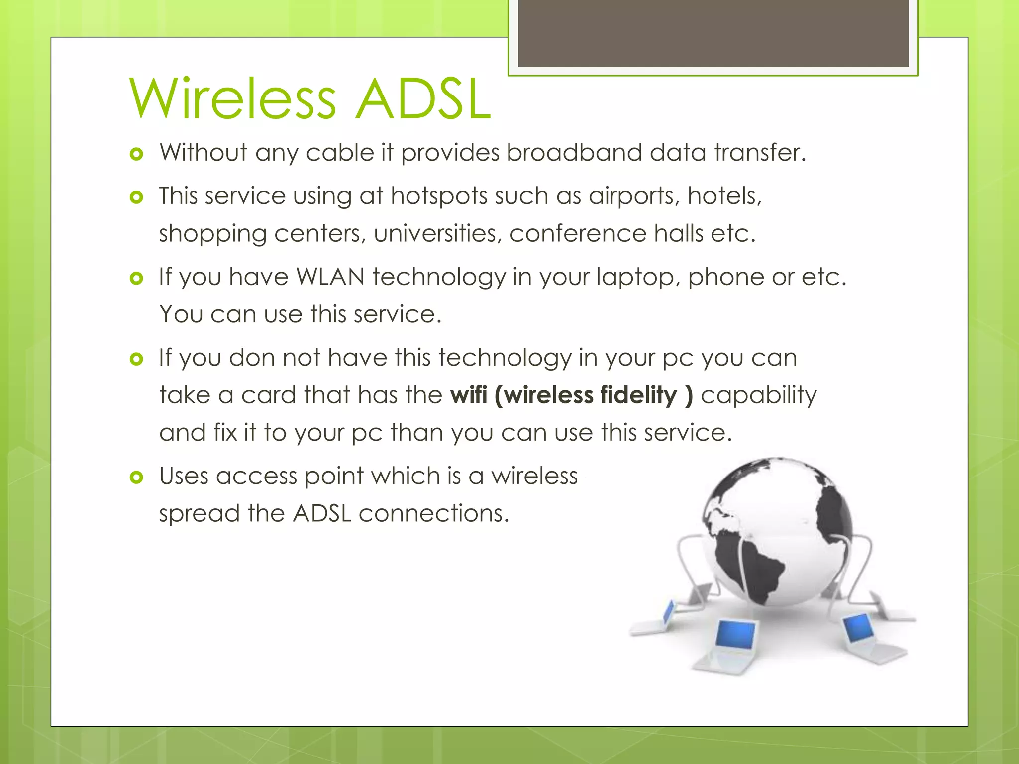 ADSL Presentation | PPTX
