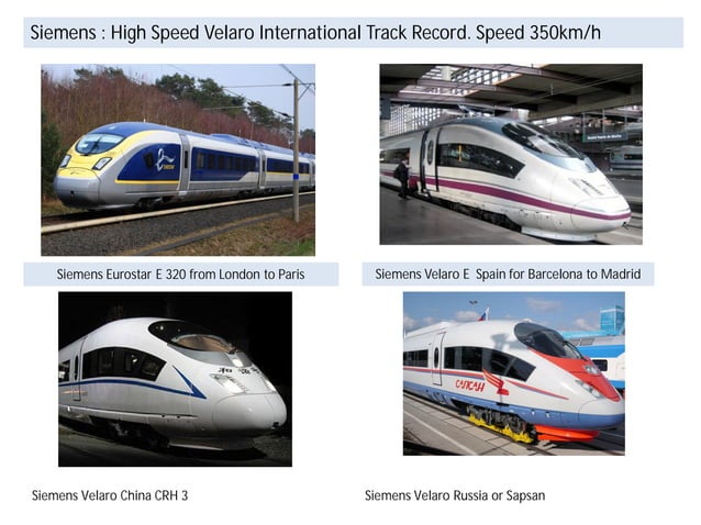 High Speed Rail Rolling Stock Siemens Velaro | PDF