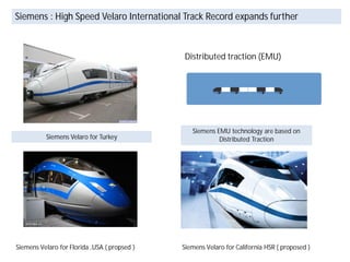High Speed Rail Rolling Stock Siemens Velaro | PDF