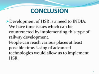 High speed railway development by indra(NIT Dgp) | PPTX