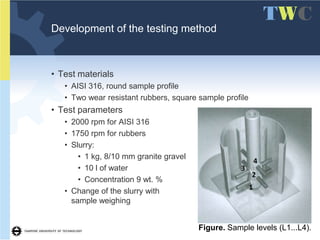 High speed slurry-pot type erosion wear tester | PPTX