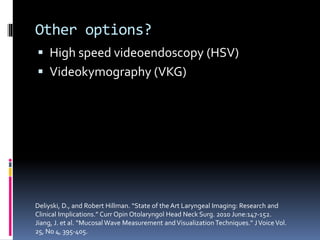 High Speed Laryngeal Imaging Update | PPTX