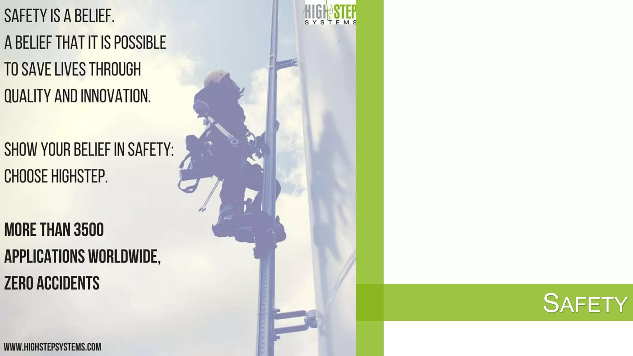 Benefits of the HighStep climbing system | PPT