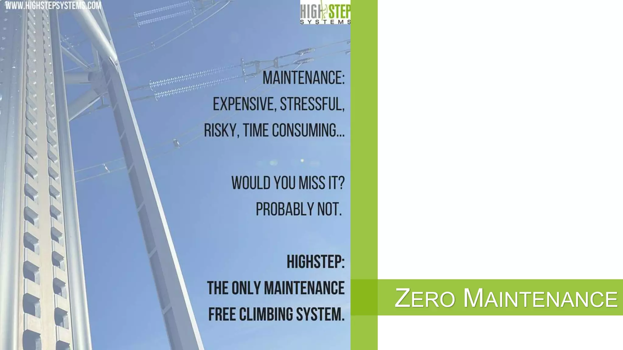 Benefits of the HighStep climbing system | PPT