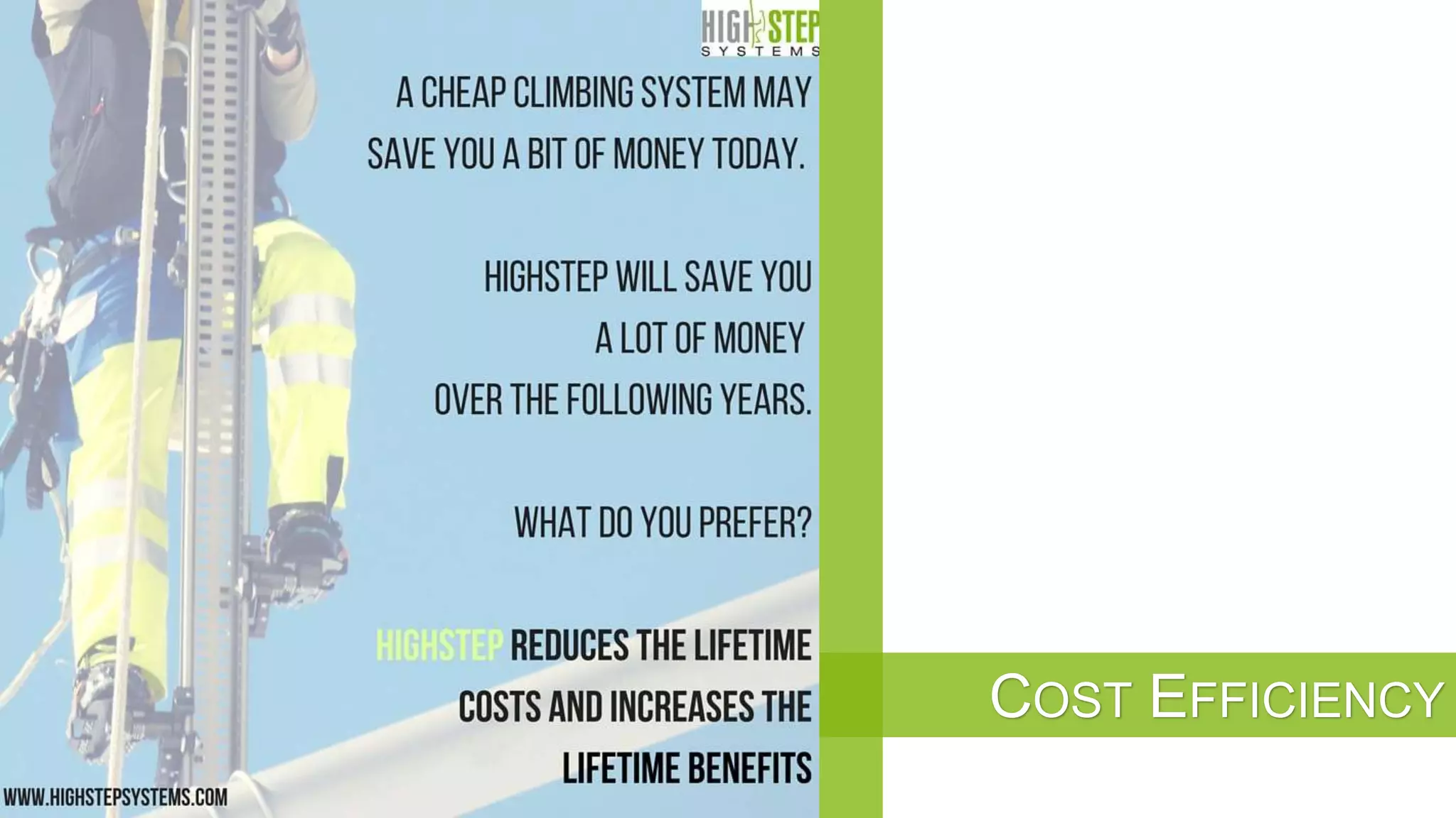 Benefits of the HighStep climbing system | PPT