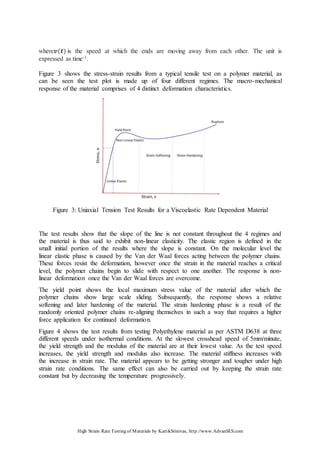 High Strain Rate Testing of Materials | DOCX