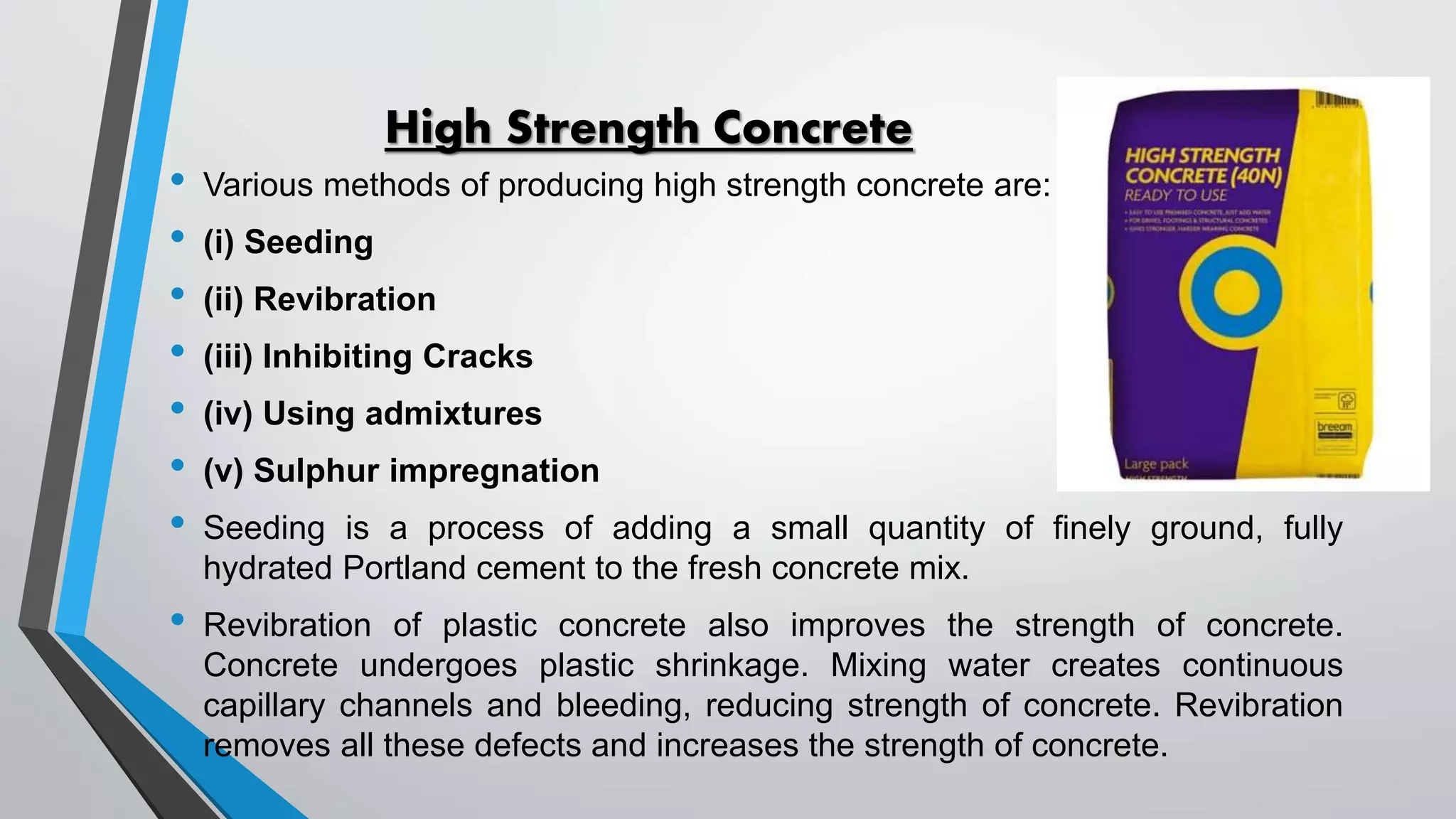 High strength cement concrete | PPTX