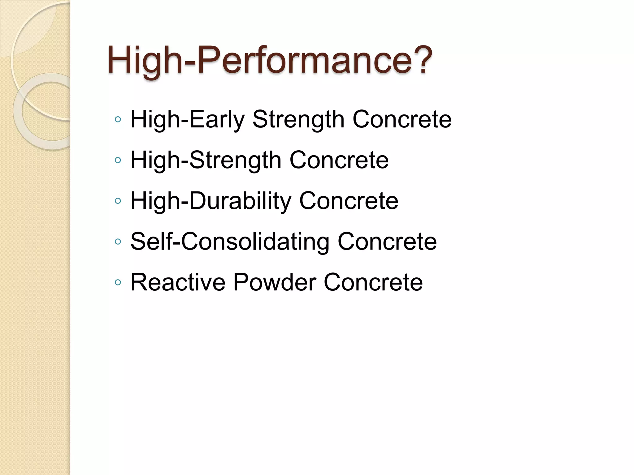 High strength concrete | PPTX