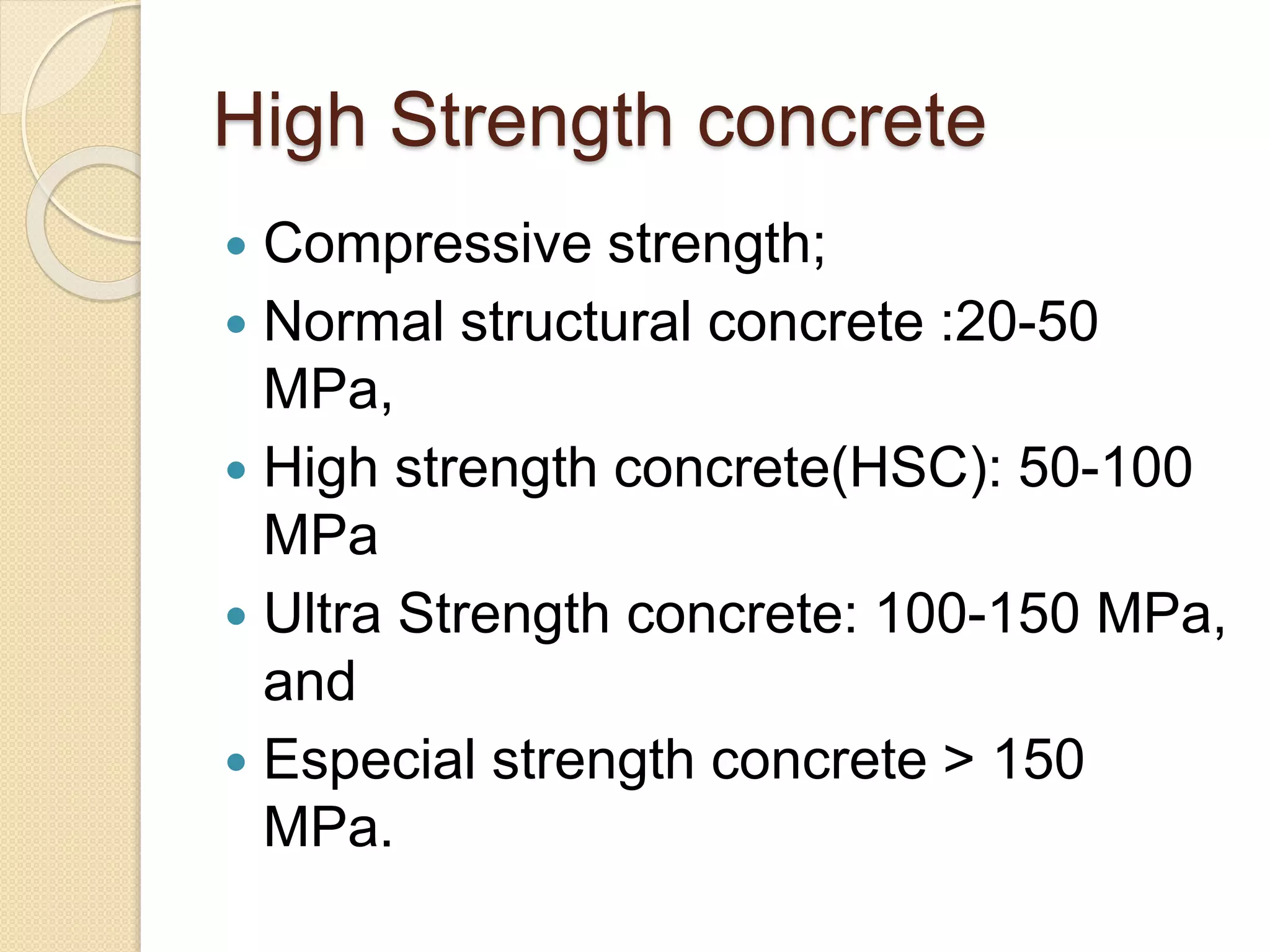 High strength concrete | PPTX