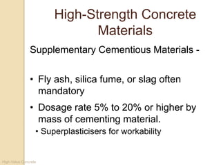 High strength concrete | PPTX