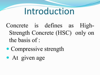 High strength concrete | PPTX