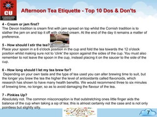 High Tea Etiquette | PPTX