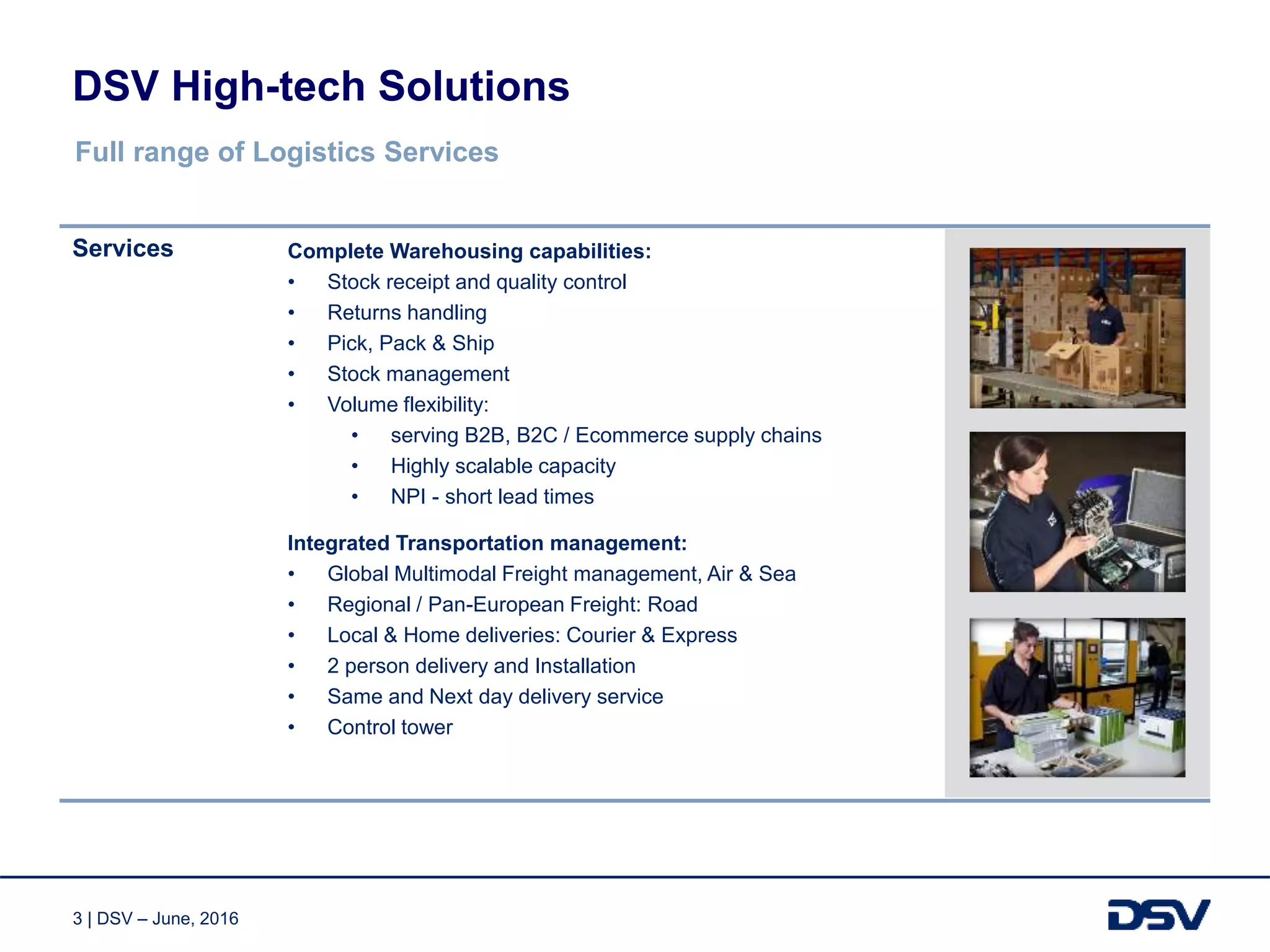 High tech logistics capabilities | PPT