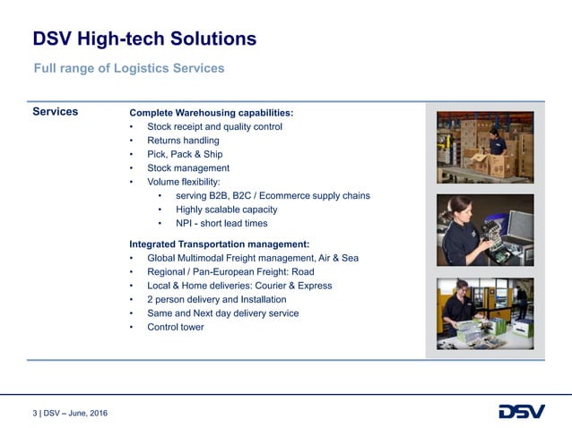 High tech logistics capabilities | PPT